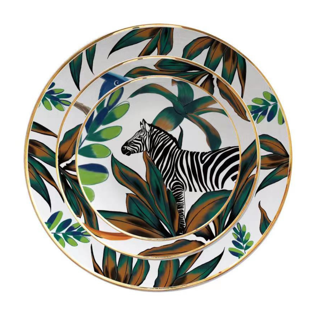 3pc. Safari Fine Bone Dinner Set – KIMI Home and Lifestyle
